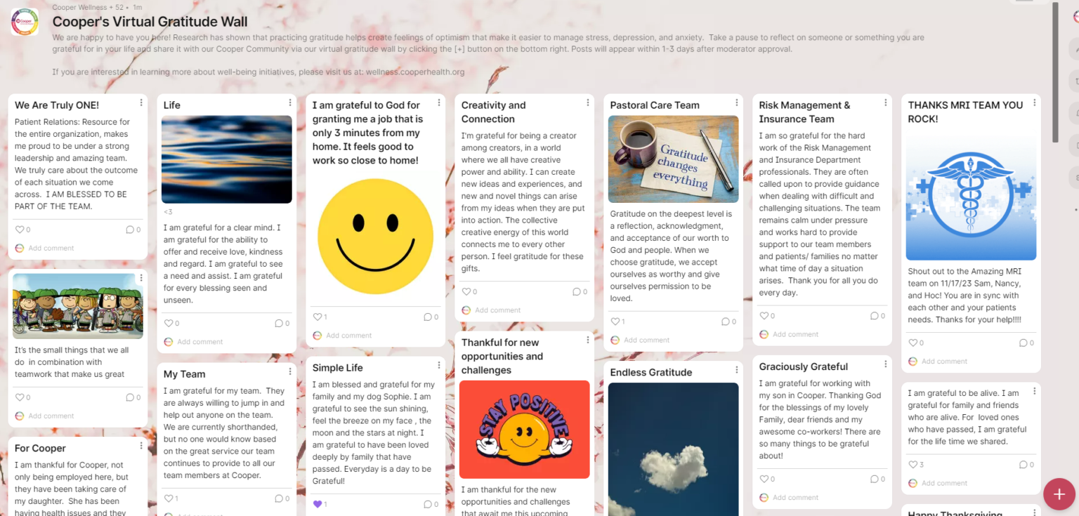 Virtual Gratitude Wall – Compassion & Resiliency Experience (C.A.R.E ...