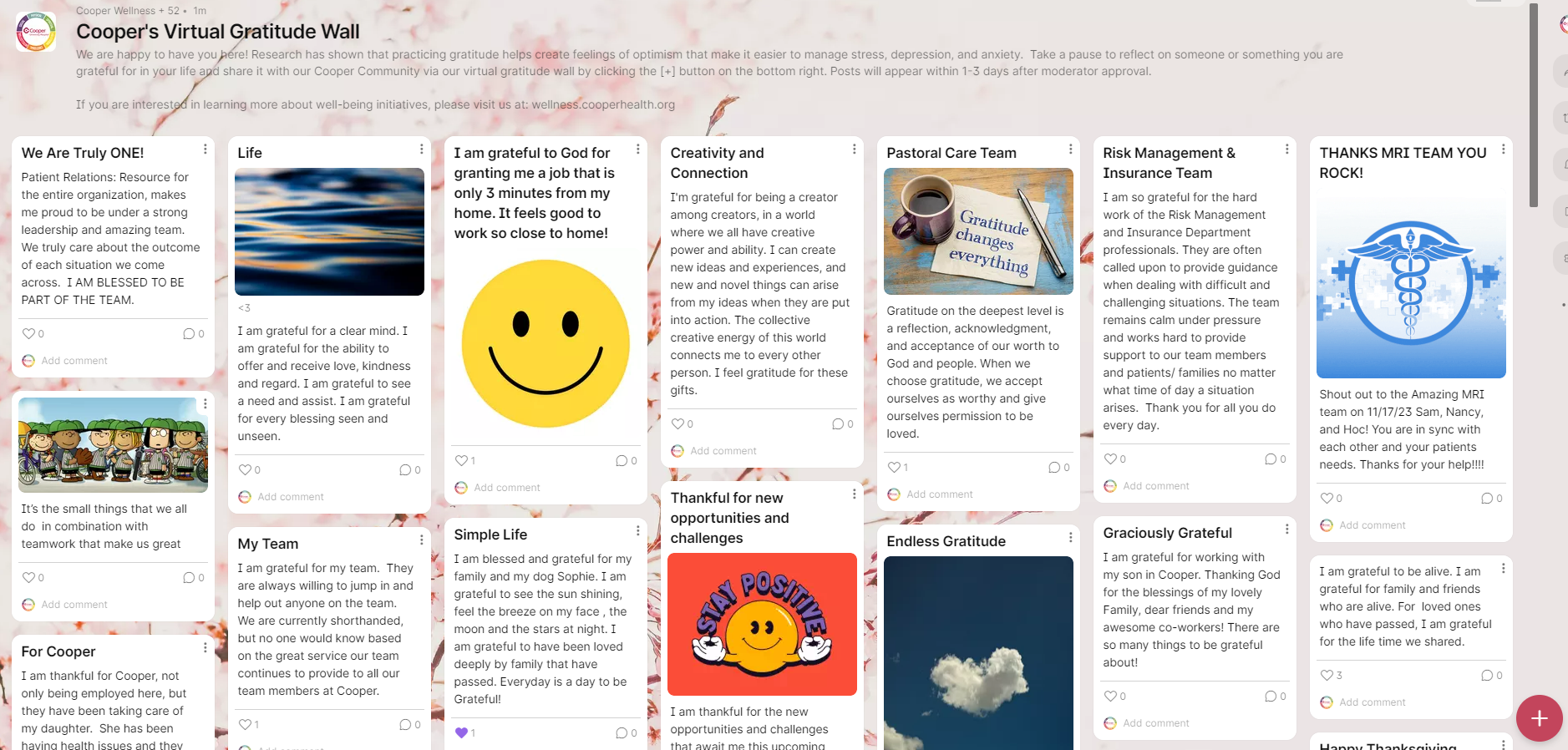 Virtual Gratitude Wall – Cooper's Compassion & Resiliency Experience (C ...